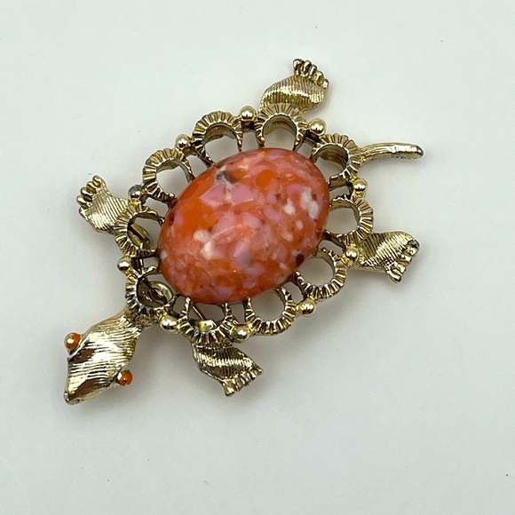 Gerry Weber | Jewelry | Turtle Orange Spotted Stone Broochpendant ...